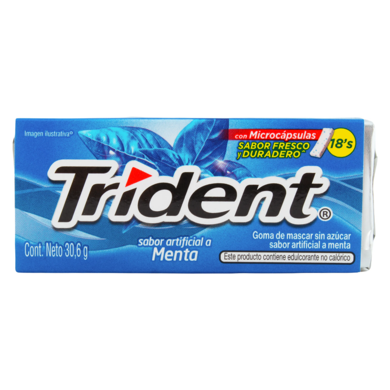 Chicle Trident Menta Valuepac 18 Unidades